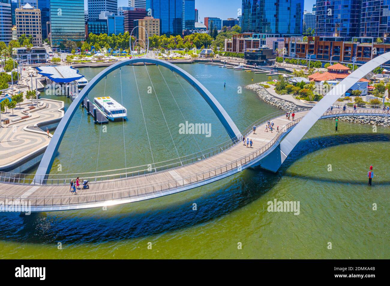 Elizabeth Quay Bridge in Perth, Australia Stock Photo - Alamy