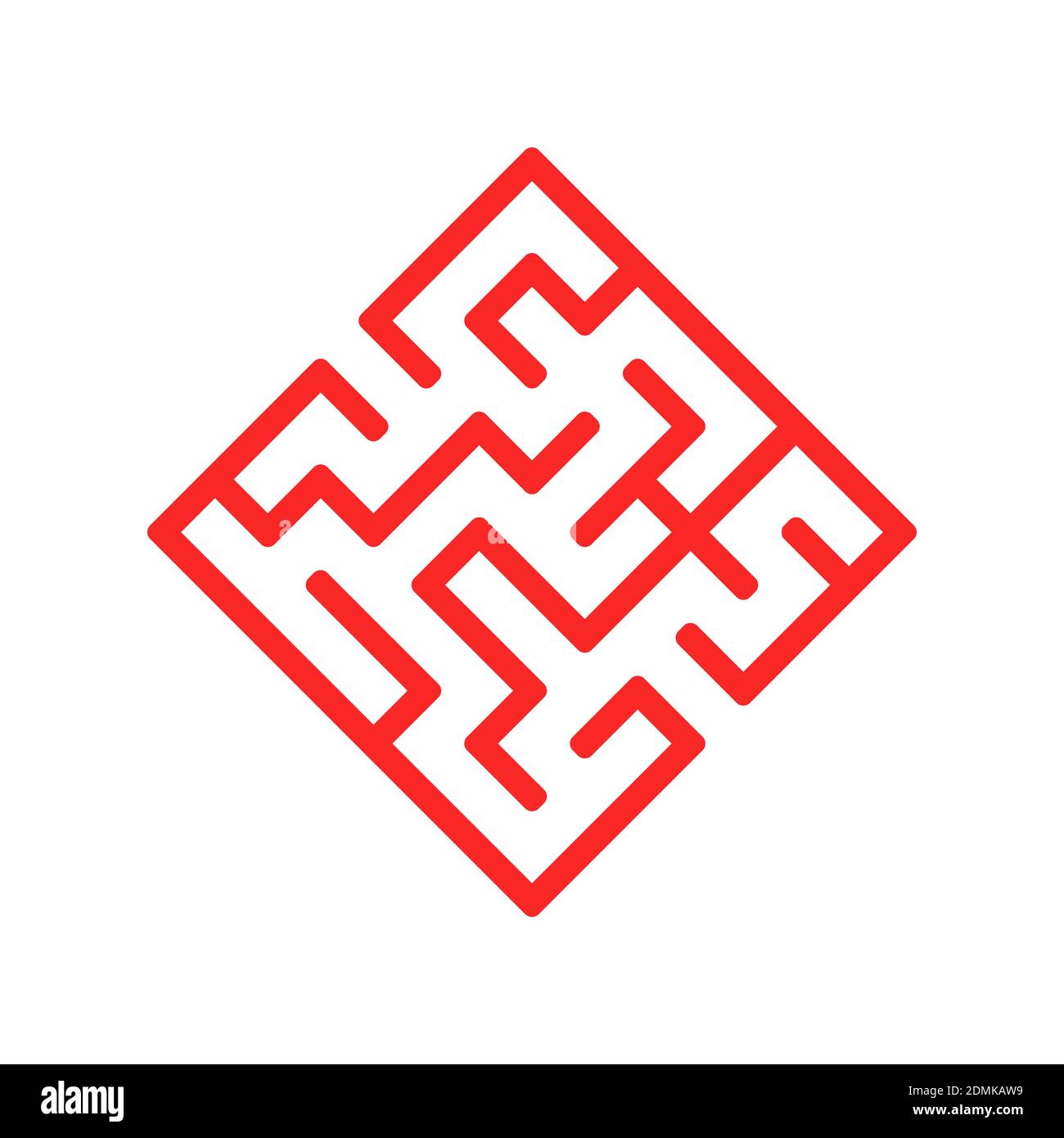 Abstract color labyrinth in the form of a diamond. Game for kids ...