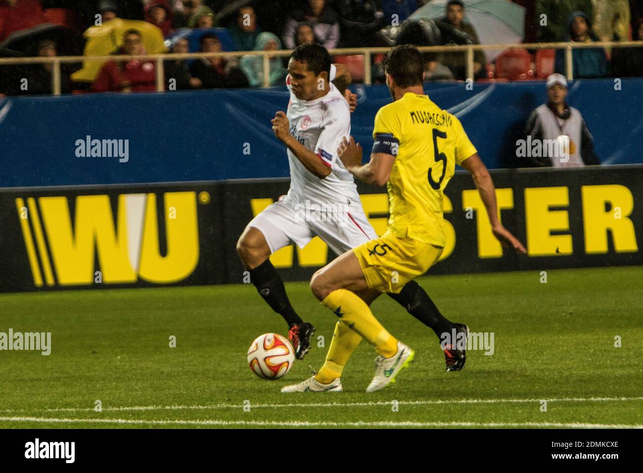 Bacca, player of Sevilla FC, in action during the Europa League match ...