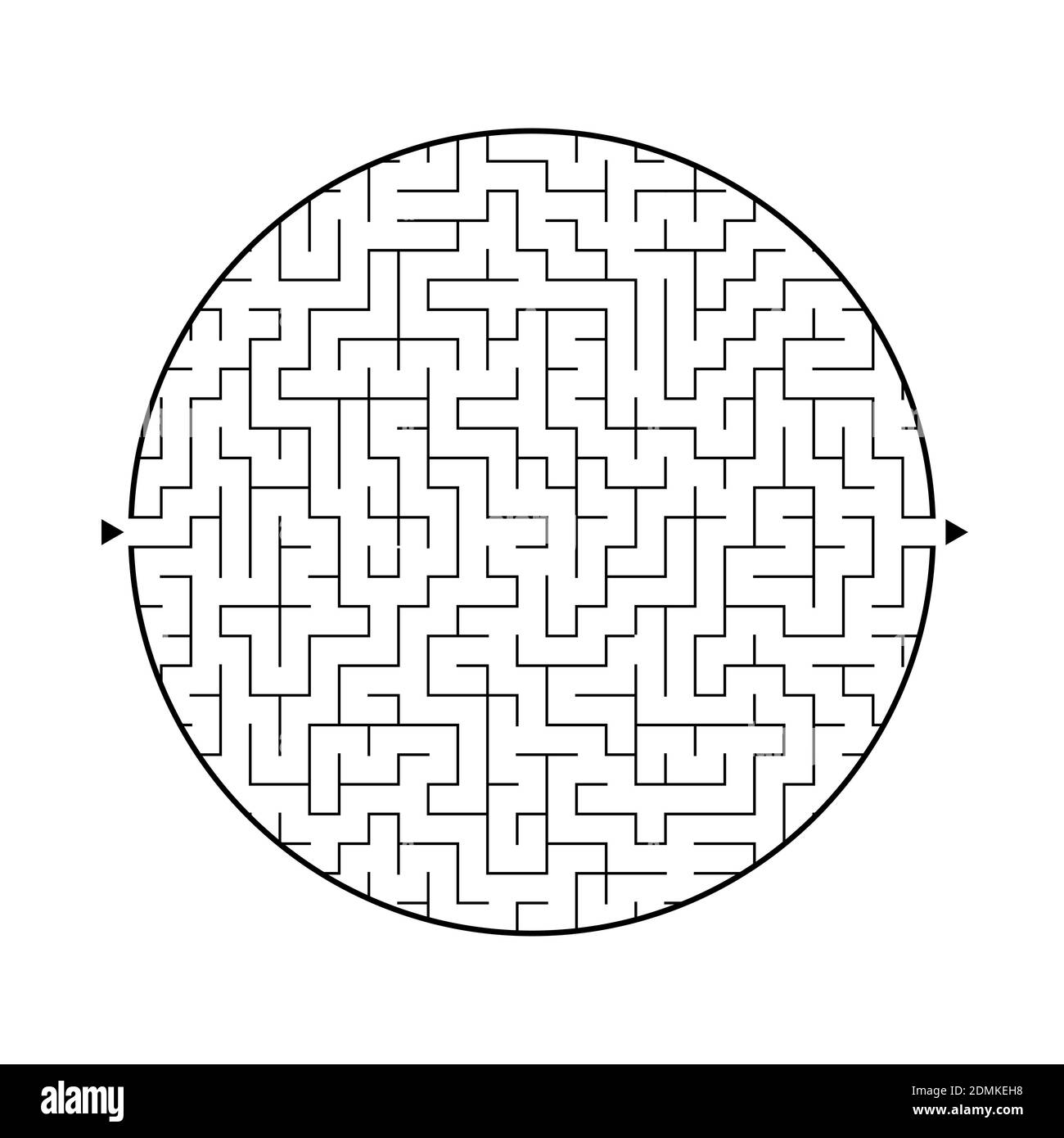 Difficult round labyrinth. Game for kids. Puzzle for children. One ...