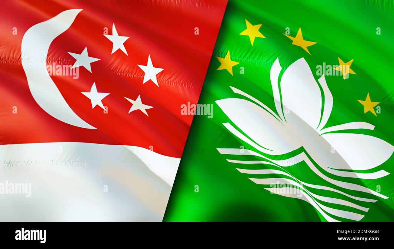 Singapore macau flag hi-res stock photography and images - Alamy