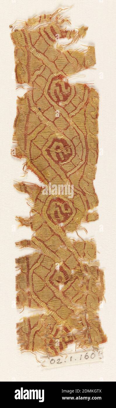 Band, Medium: linen, silk Technique: plain weave and tapestry, Twining ...