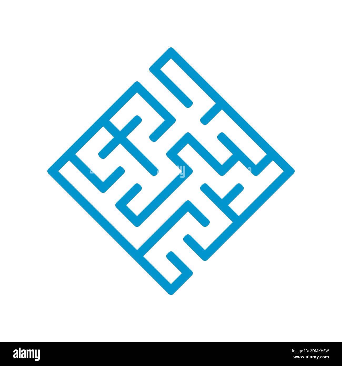 Abstract color labyrinth in the form of a diamond. Game for kids ...