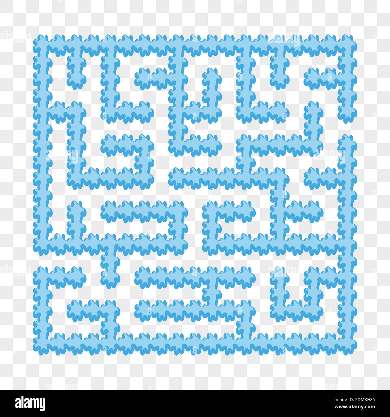 Icy blue square maze. Game for kids. Puzzle for children. Easy level of ...