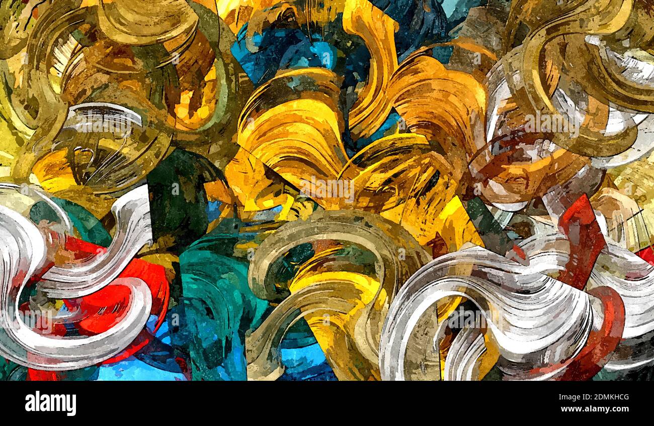 abstract psychedelic background watercolor stylization from colored ...