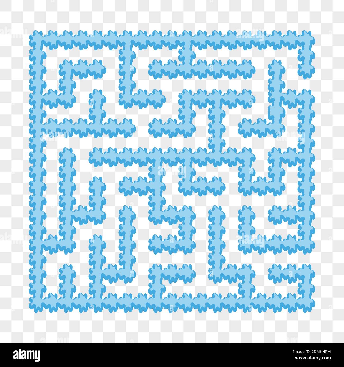 Icy blue square maze. Game for kids. Puzzle for children. Easy level of ...