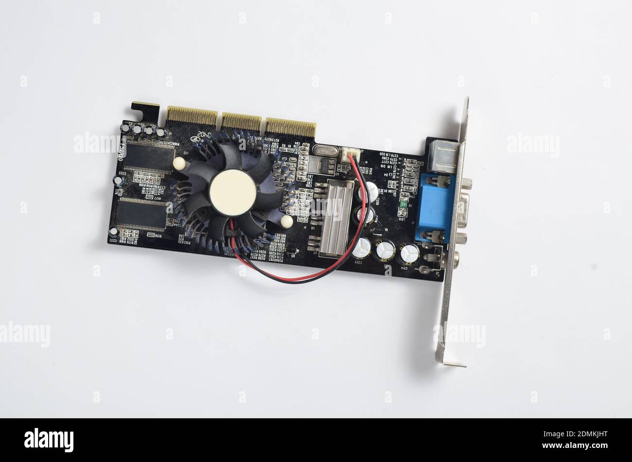 Retro video card on white background. Computer parts Stock Photo - Alamy