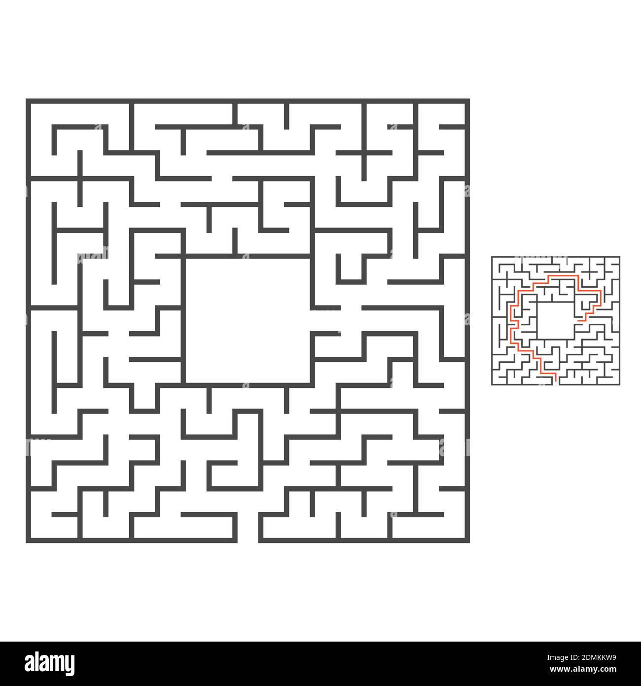 Abstract square maze. Game for kids. Puzzle for children. Labyrinth ...