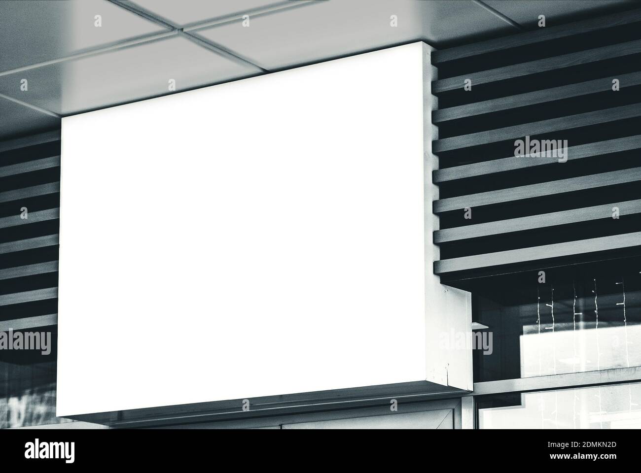 the blank lightbox of store sign Stock Photo - Alamy