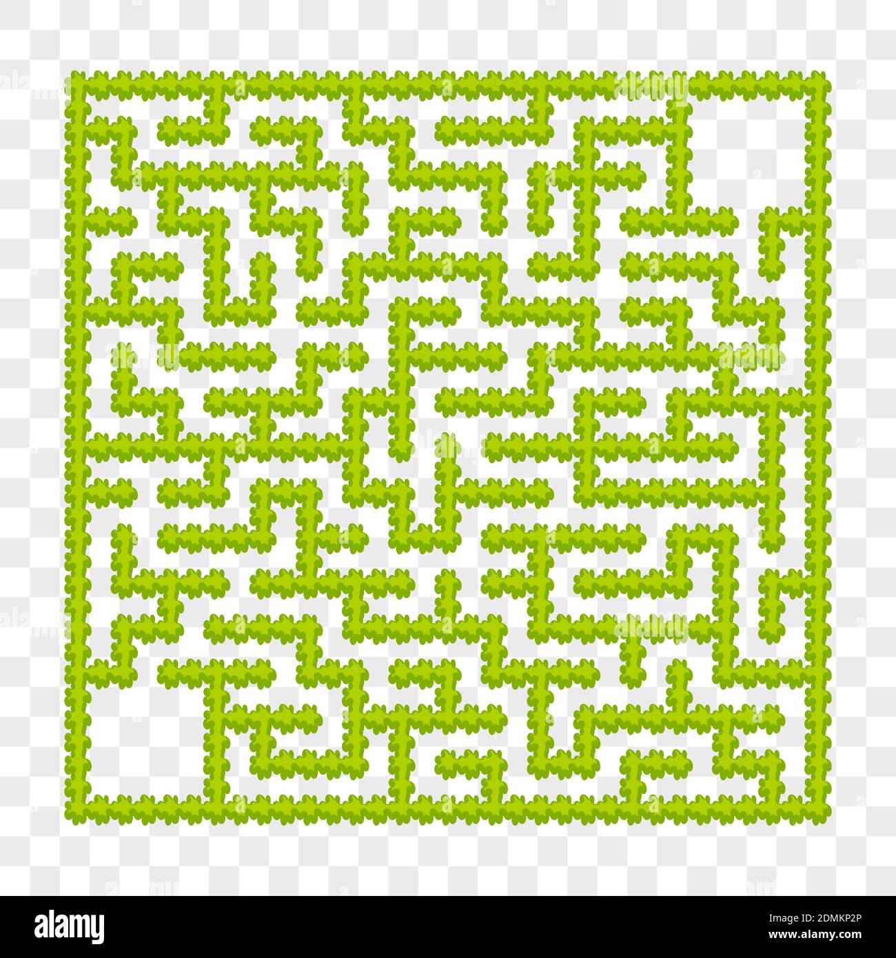 Square labyrinth of garden bushes. Game for kids. Puzzle for children ...