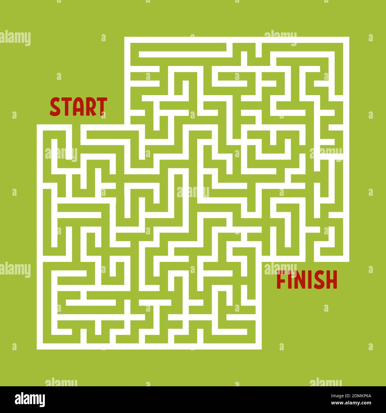 Abstract square maze. Game for kids. Puzzle for children. One entrance ...