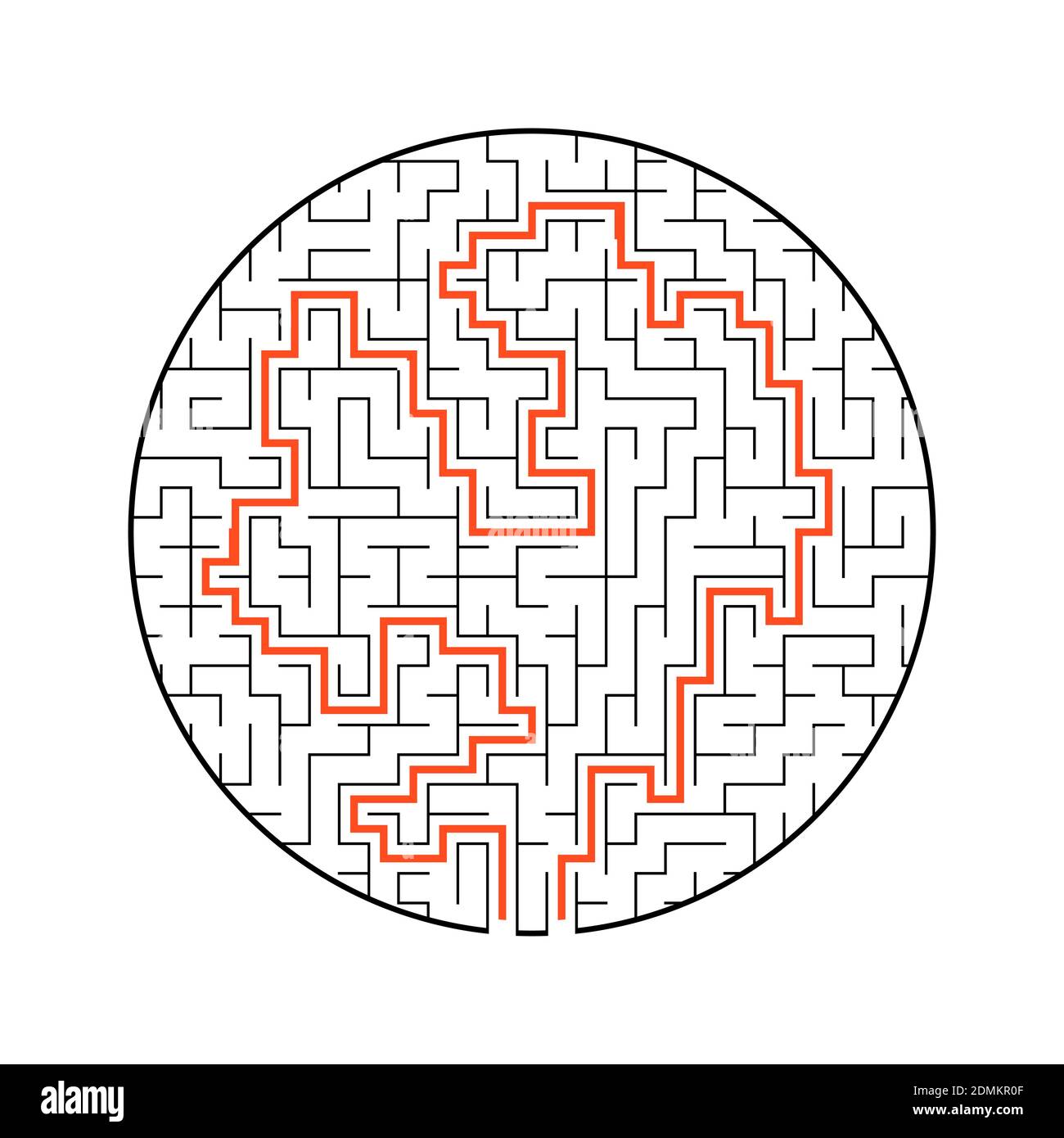 Difficult round labyrinth. Game for kids. Puzzle for children. One ...