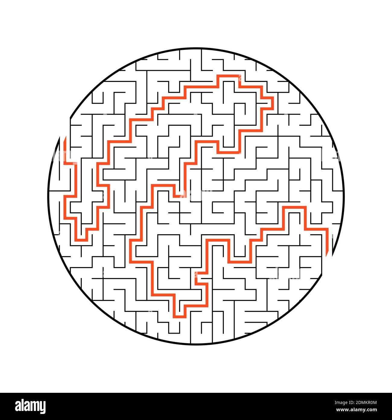 Difficult round labyrinth. Game for kids. Puzzle for children. One ...