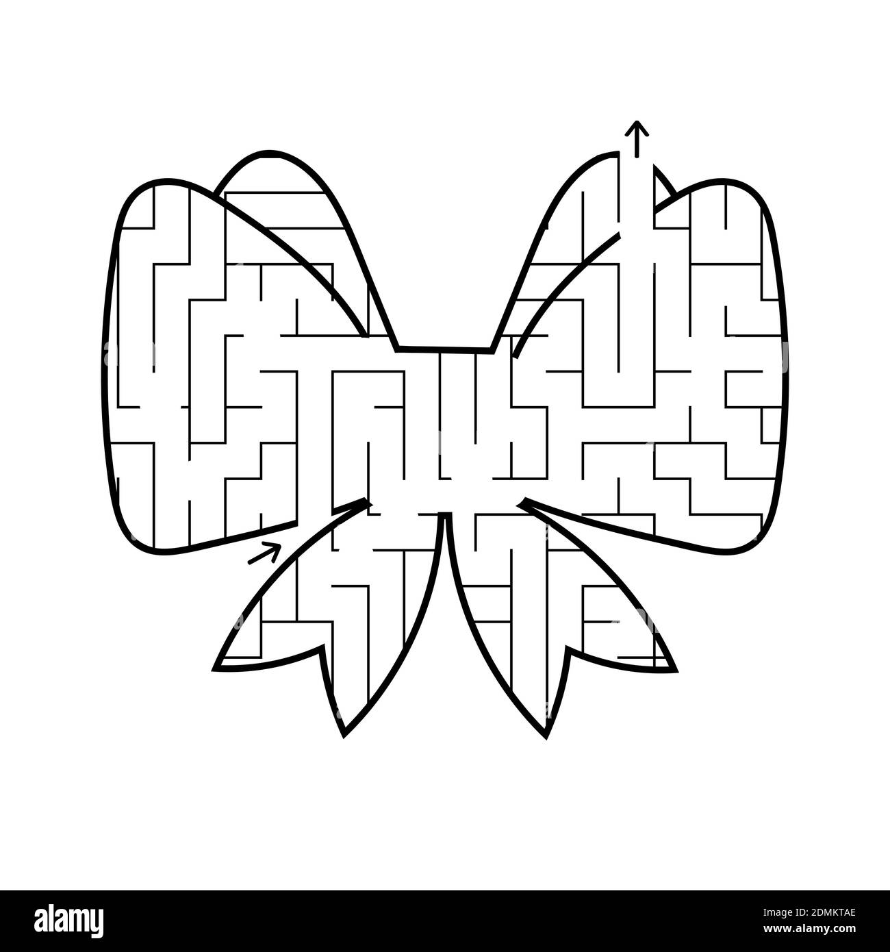 Labyrinth holiday bow. Game for kids. Puzzle for children. Cartoon ...