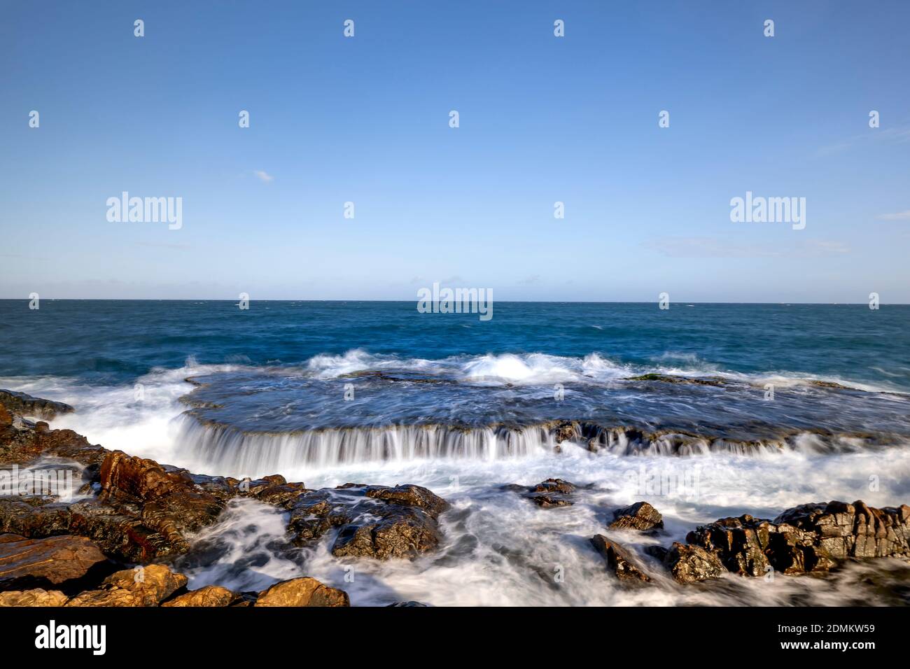 Waterfalls in the middle of the ocean. At the Hang Rai in the Chua ...