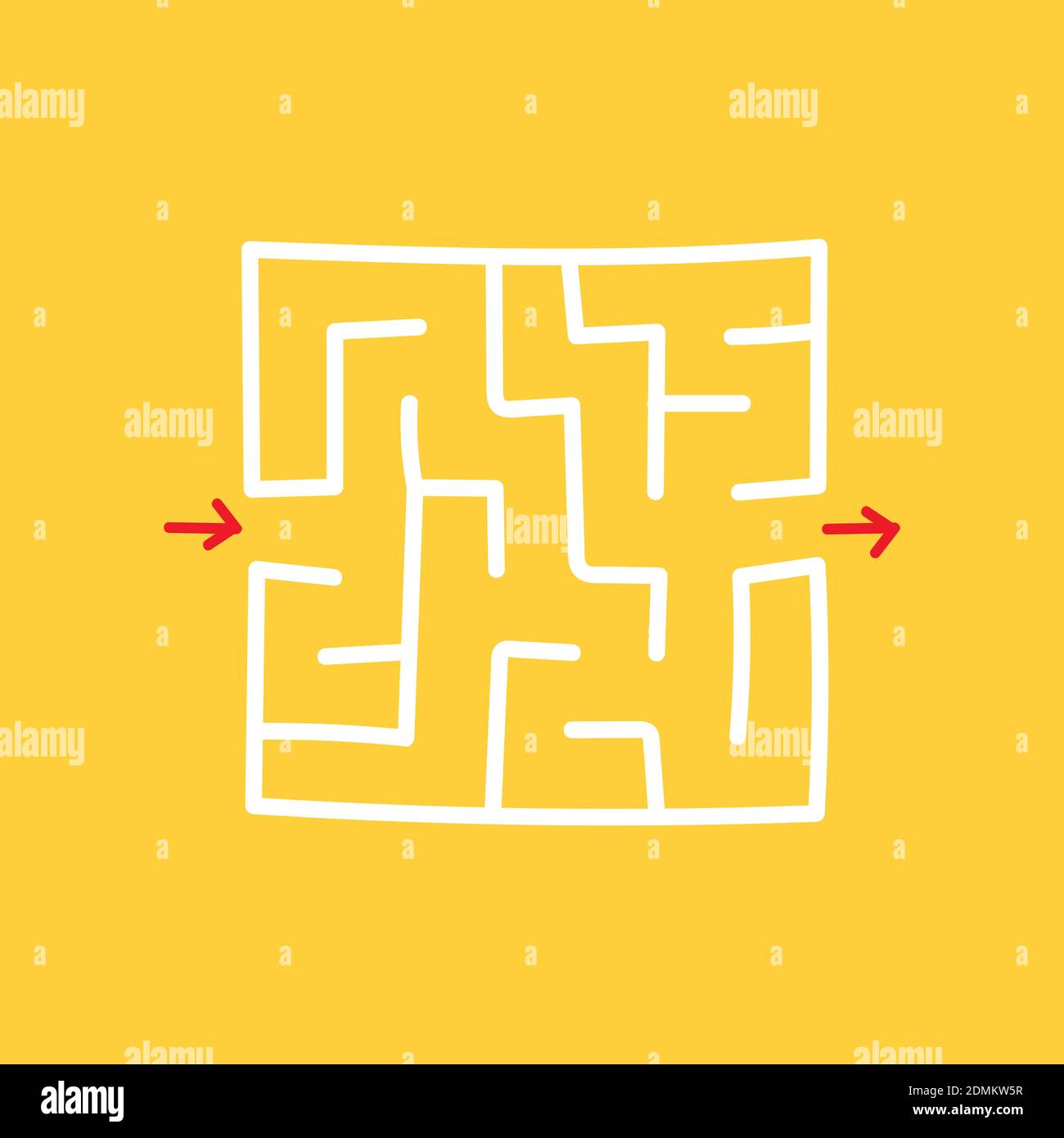 Square maze. Game for kids. Puzzle for children. Easy level of ...