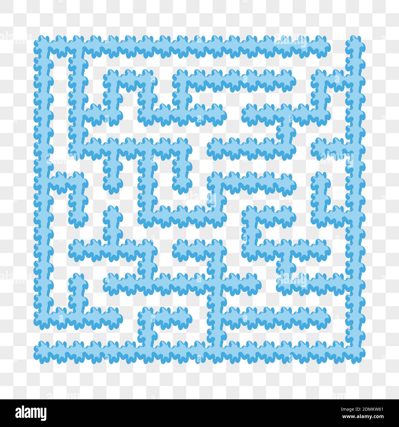 Icy blue square maze. Game for kids. Puzzle for children. Easy level of ...