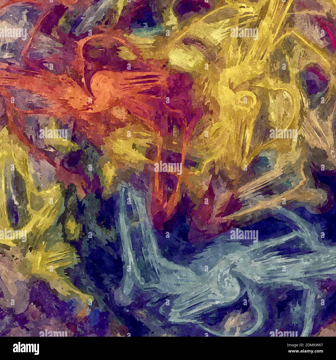 abstract psychedelic background watercolor stylization from colored ...