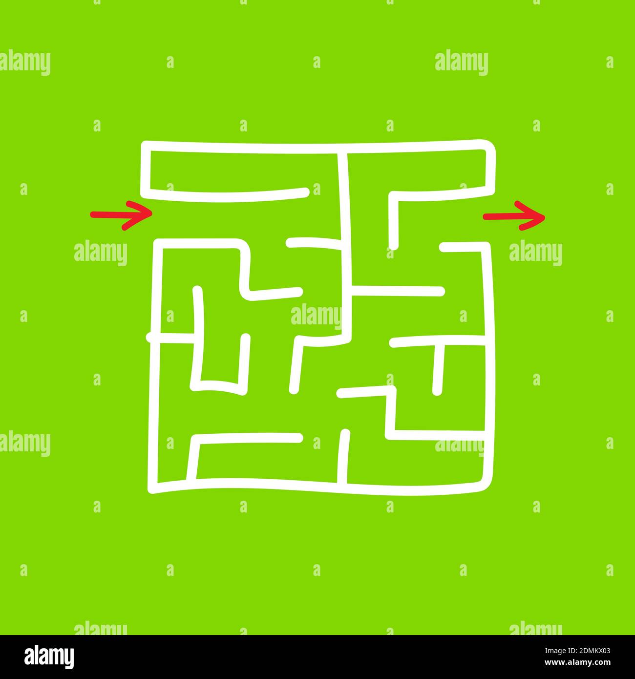 Square maze. Game for kids. Puzzle for children. Easy level of ...