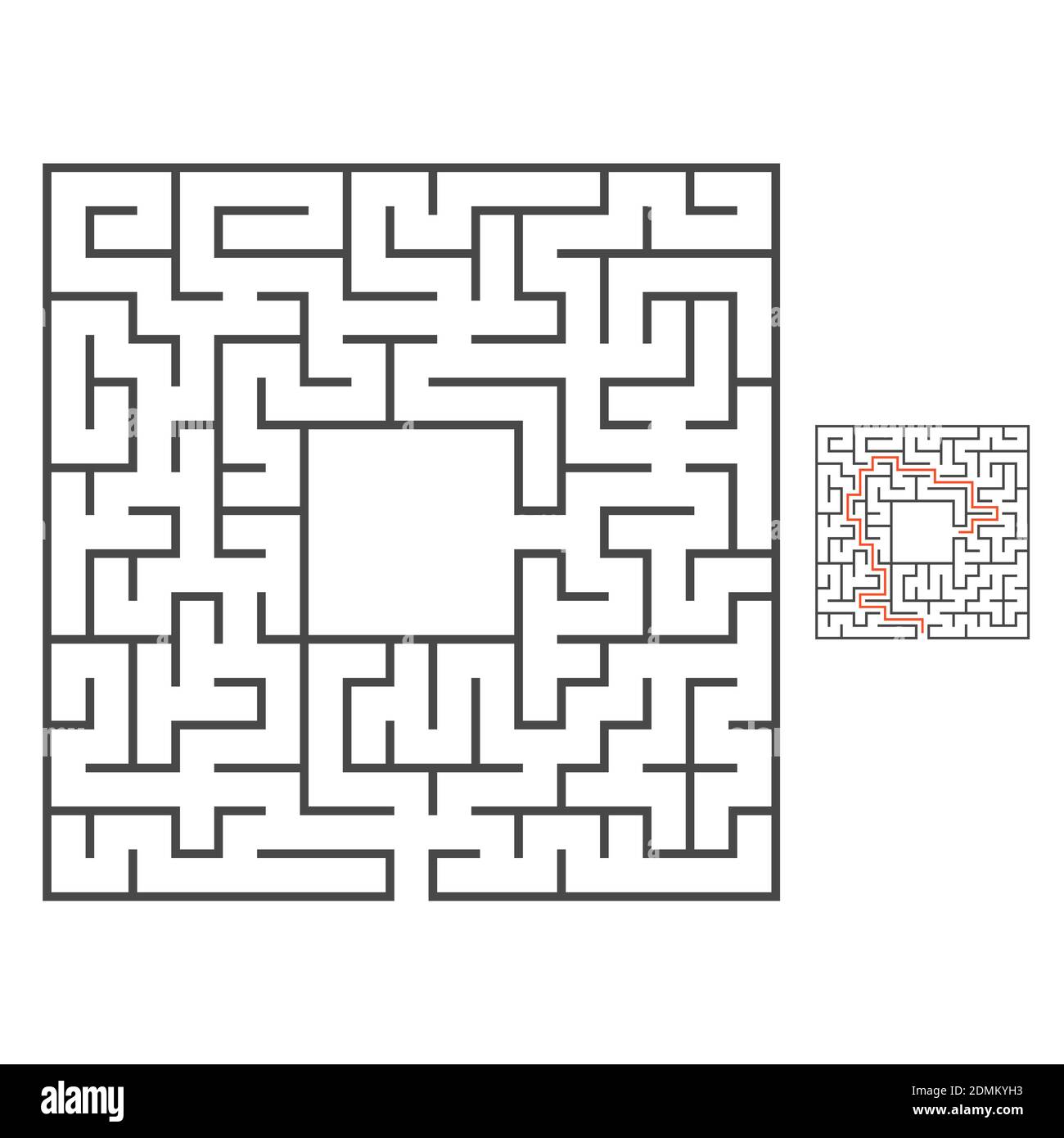 Abstract square maze. Game for kids. Puzzle for children. Labyrinth ...