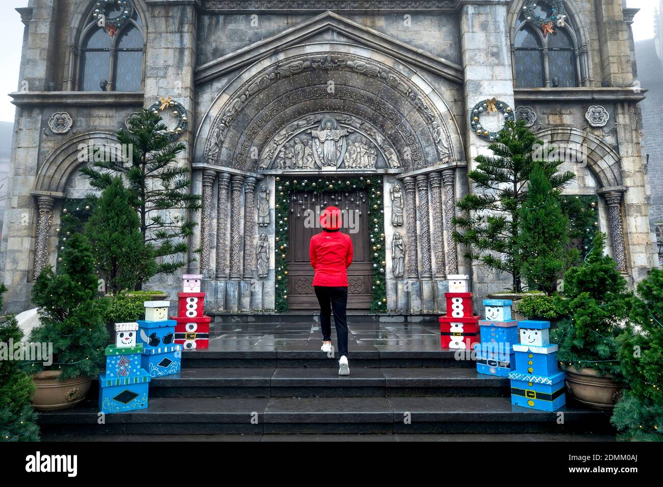 Bana Hills, Da Nang, Vietnam - November 25, 2020: Ancient Church in ...