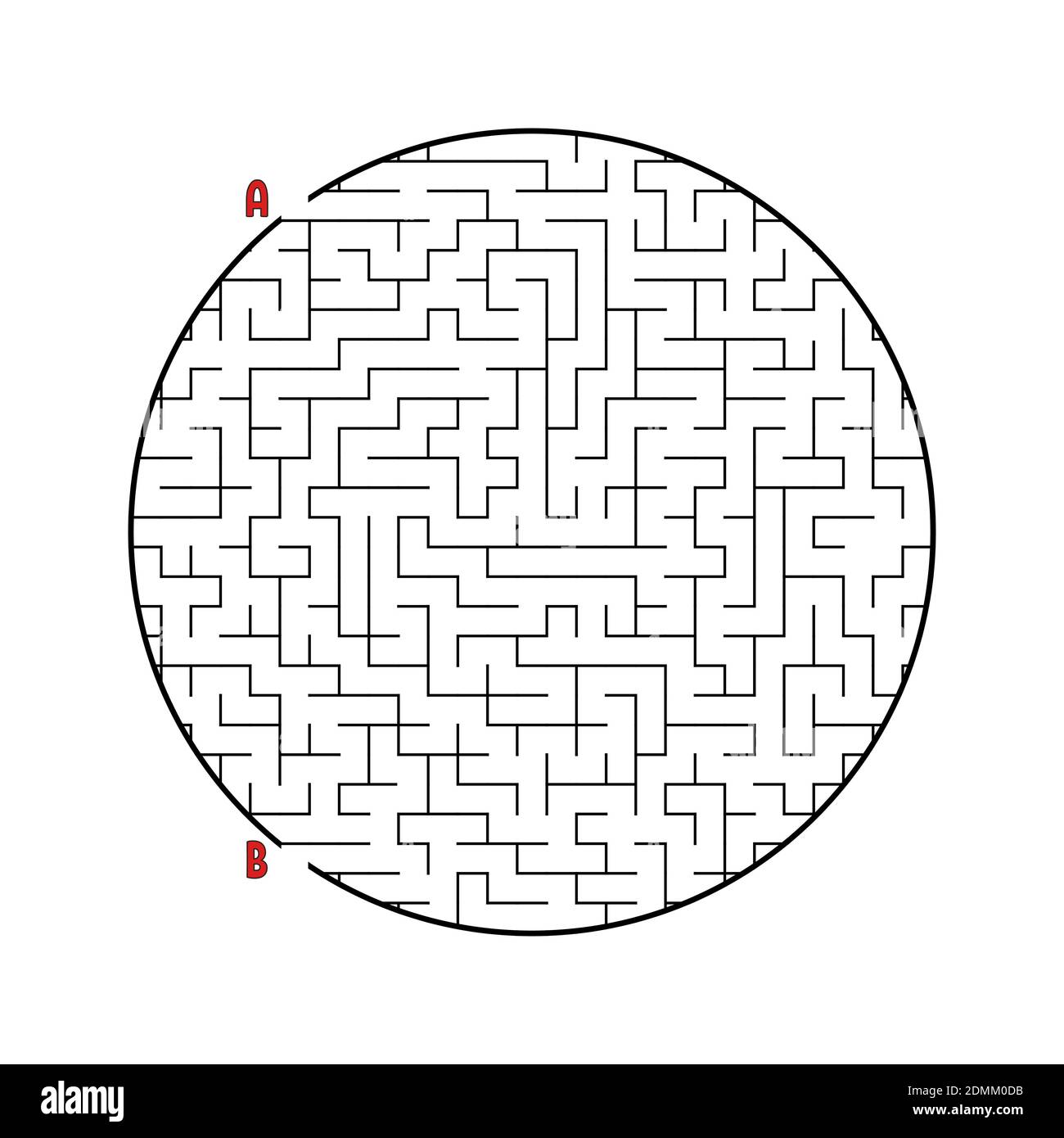 Round maze. Game for kids. Puzzle for children. Labyrinth conundrum ...