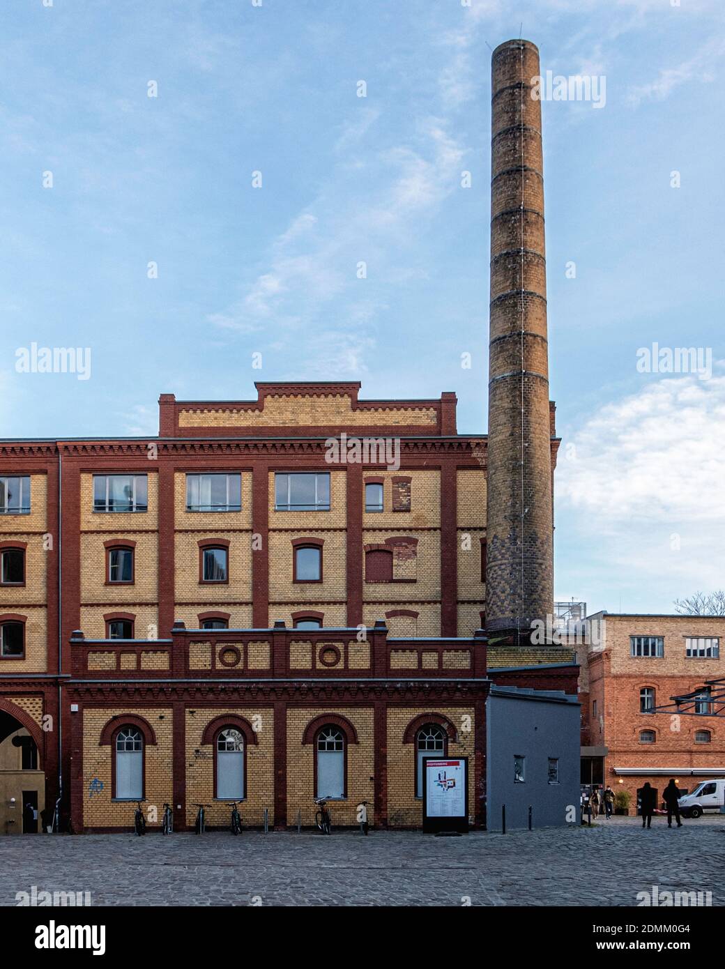 Former Pfefferberg Brewery. Historic Old Brick Building & Chimney In ...
