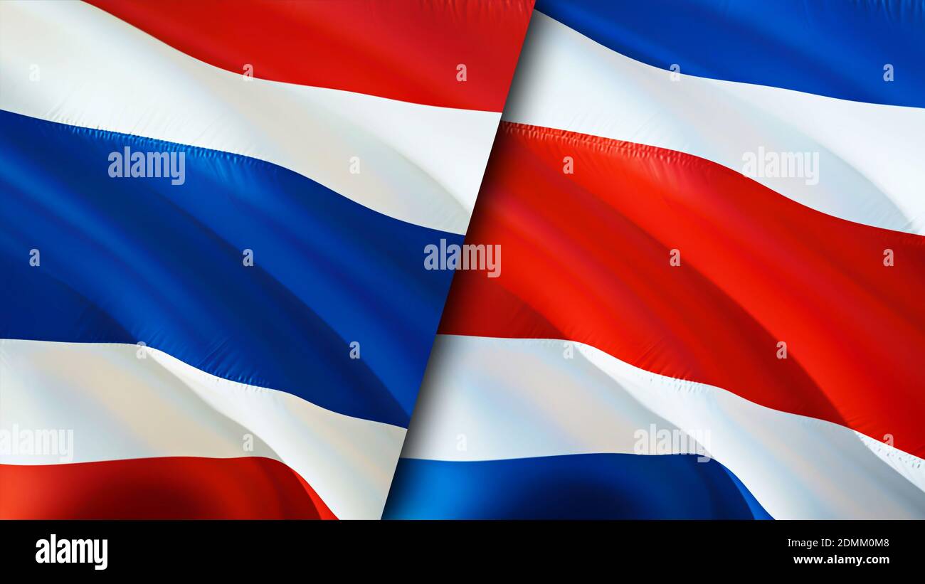 Thailand And Costa Rica Flags 3D Waving Flag Design Thailand Costa thailand-and-costa-rica-flags-3d-waving-flag-design-thailand-costa