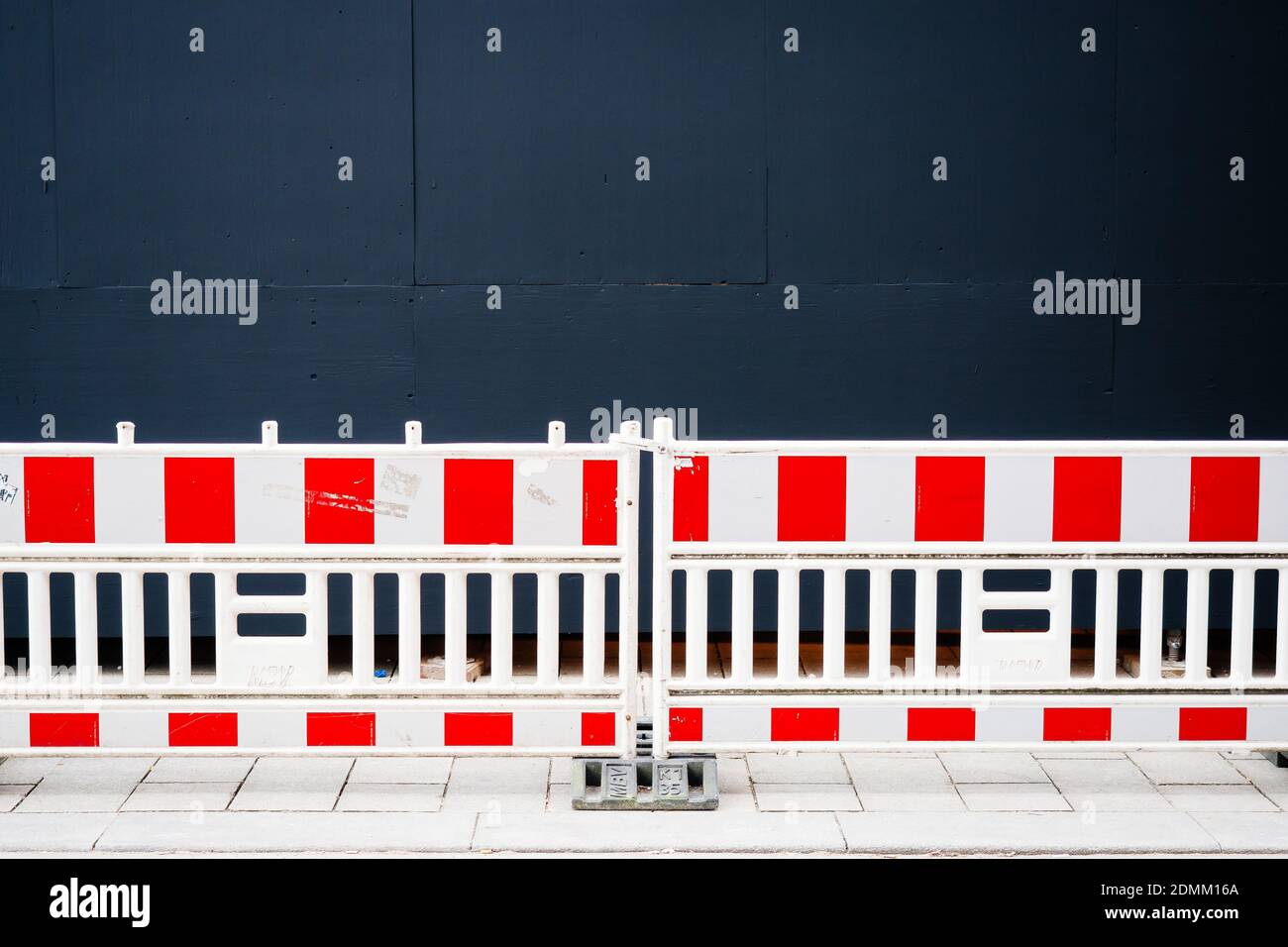 Barricade footpath barricade hi-res stock photography and images - Alamy