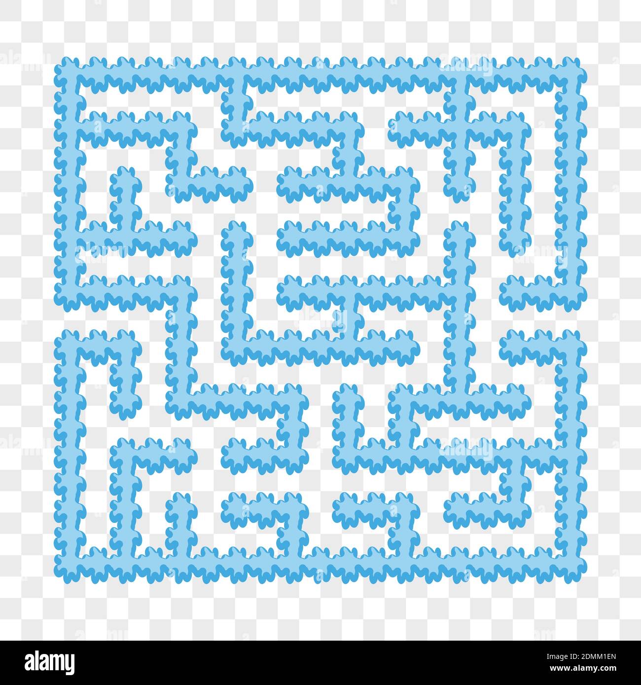 Icy blue square maze. Game for kids. Puzzle for children. Easy level of ...