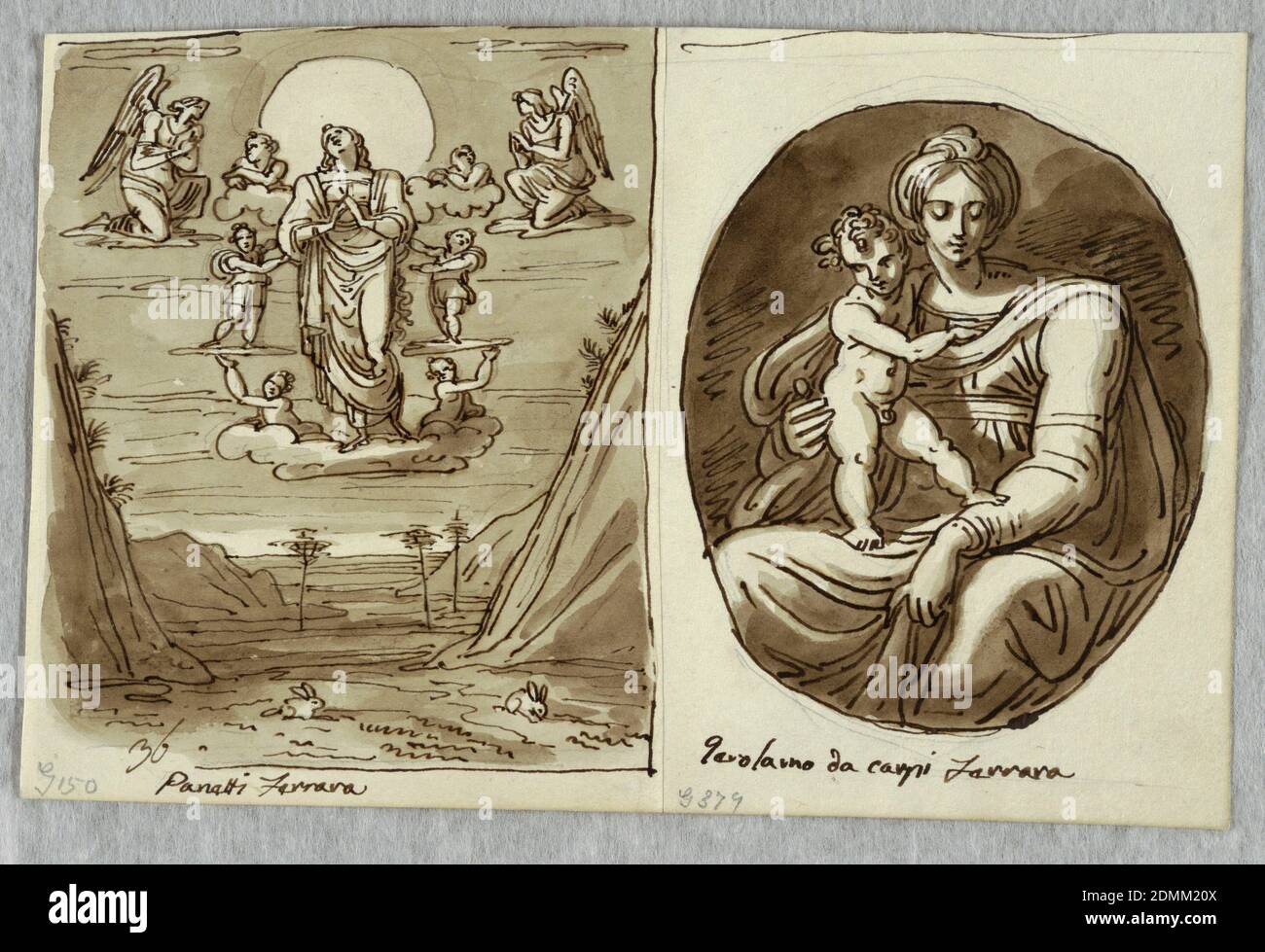 Two kneeling angels flank hi-res stock photography and images - Alamy