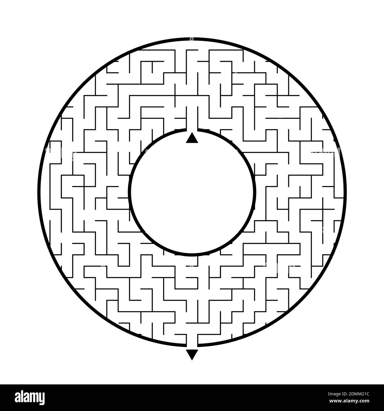 Abstract round maze. Game for kids. Puzzle for children. One entrance ...