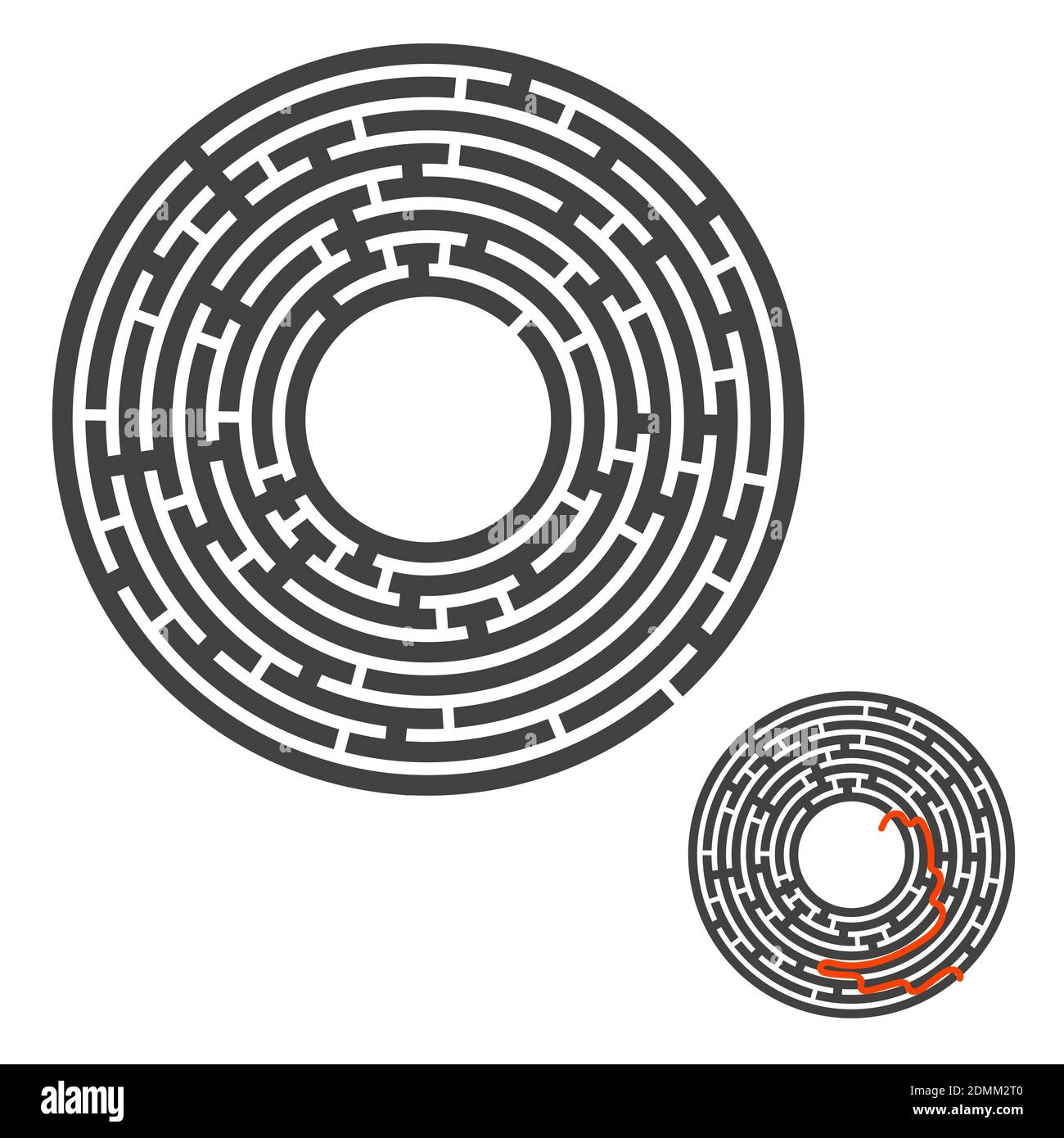Abstract round maze. Game for kids. Puzzle for children. Labyrinth ...