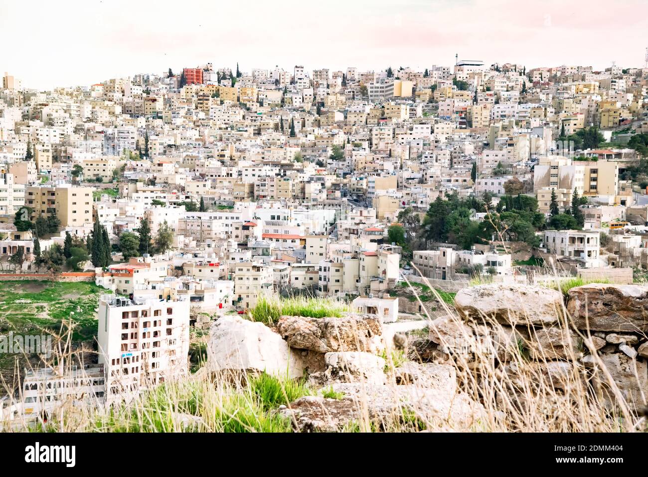 An aerial view of the city of amman in jordan hi-res stock photography ...