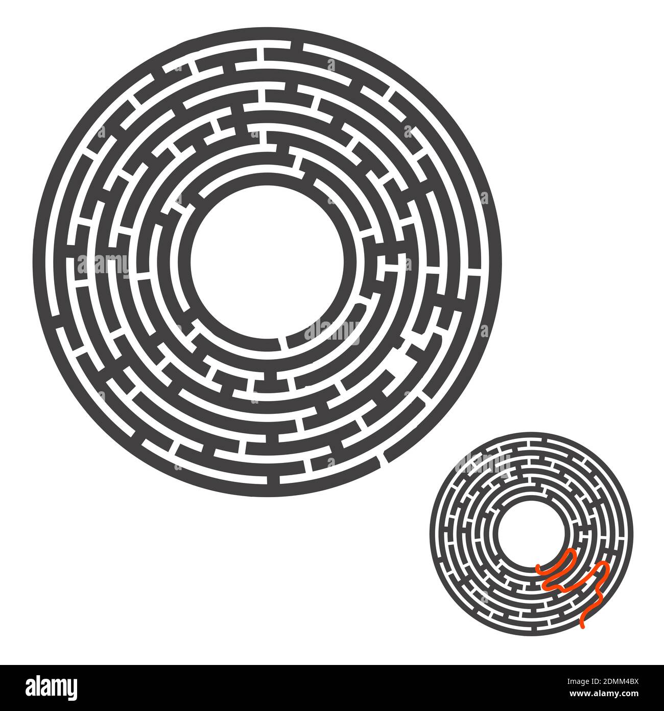 Abstract round maze. Game for kids. Puzzle for children. Labyrinth ...