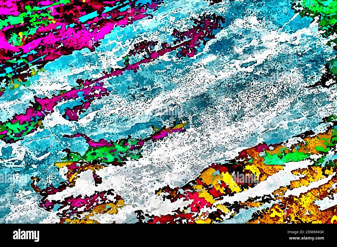 abstract psychedelic background watercolor stylization from colored ...