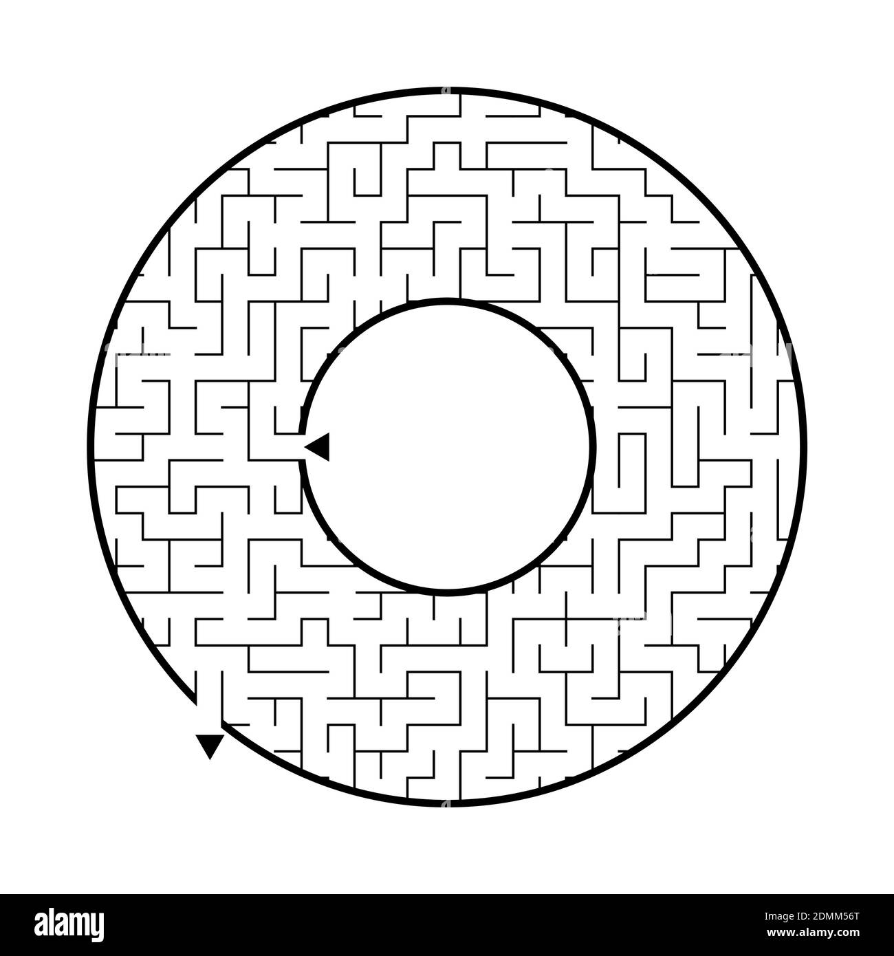 Abstract round maze. Game for kids. Puzzle for children. One entrance ...
