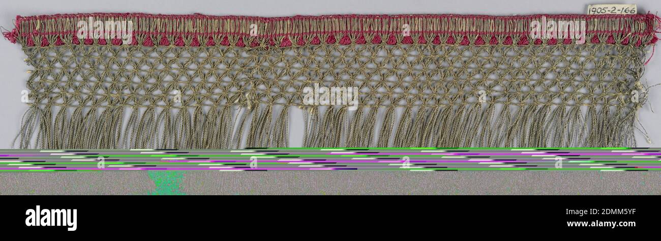 Fringe, Medium: silk, metallic thread (gold strips wound on a silk core ...