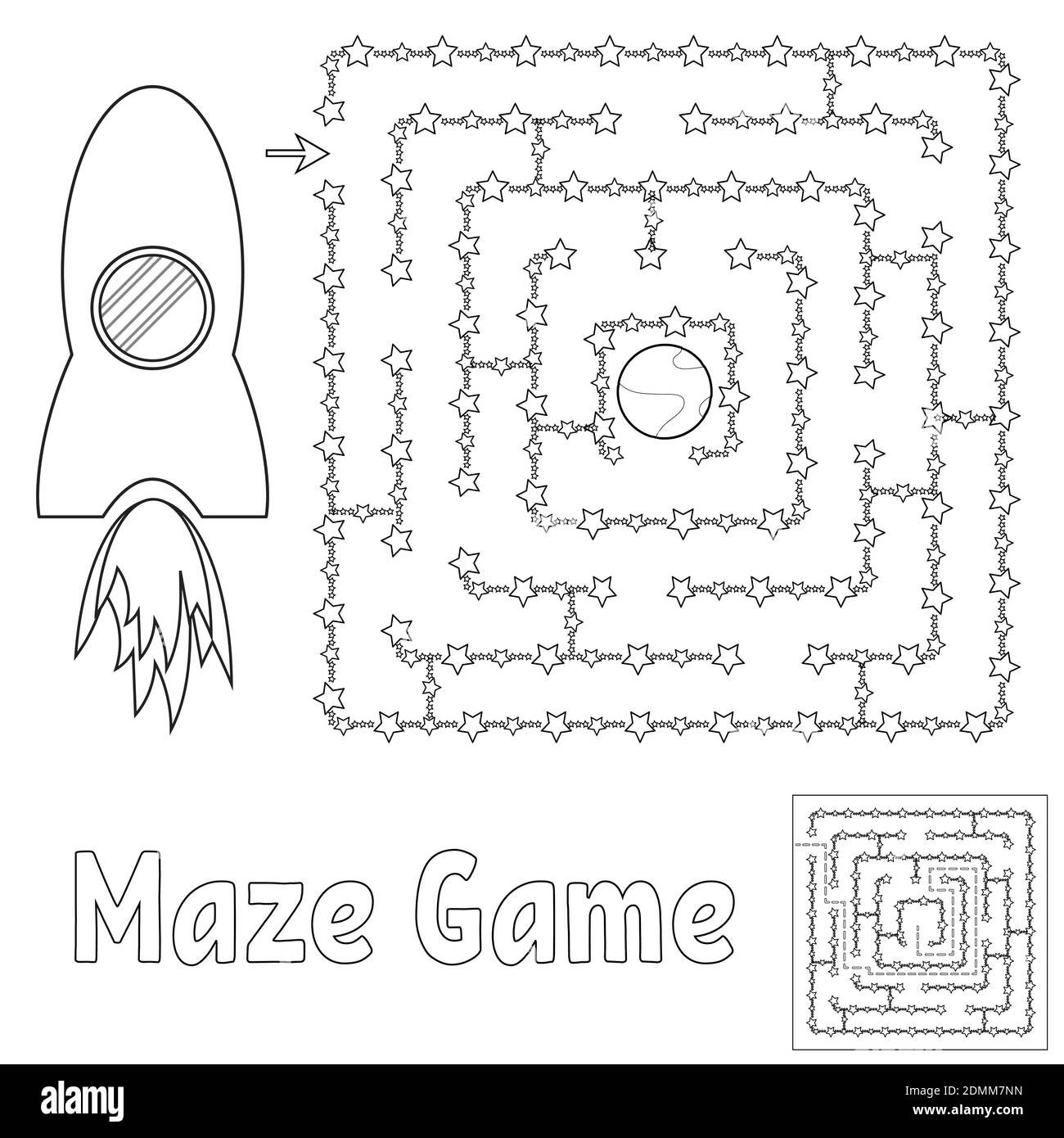 Simple maze hi-res stock photography and images - Alamy