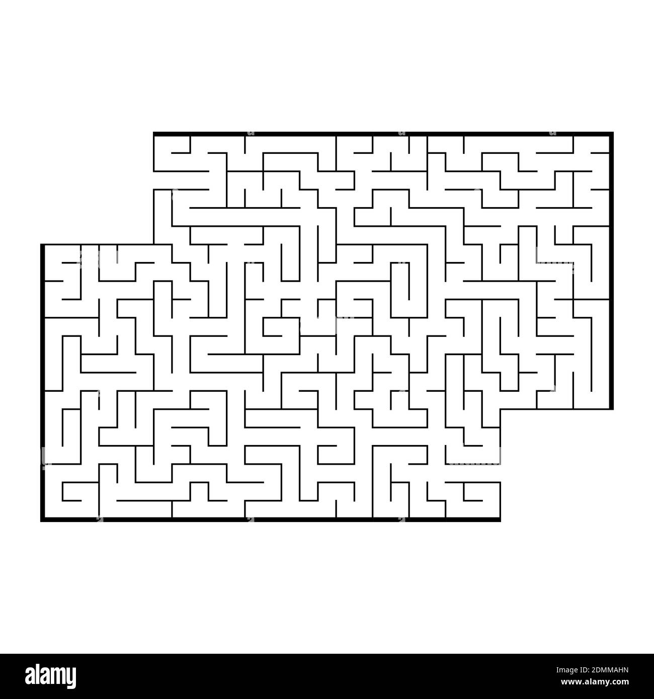 Abstract rectangular maze. Game for kids. Puzzle for children. One ...