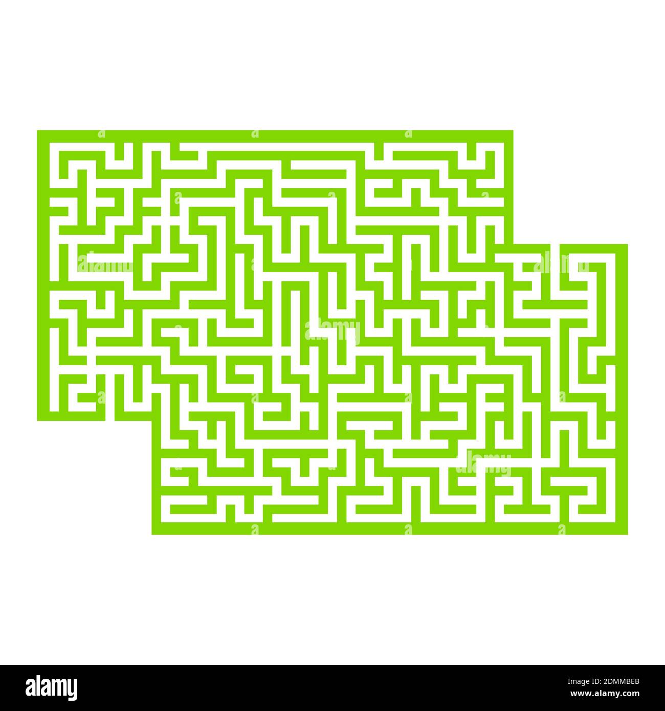 Abstract rectangular maze. Game for kids. Puzzle for children. One entrance, one exit. Labyrinth ...