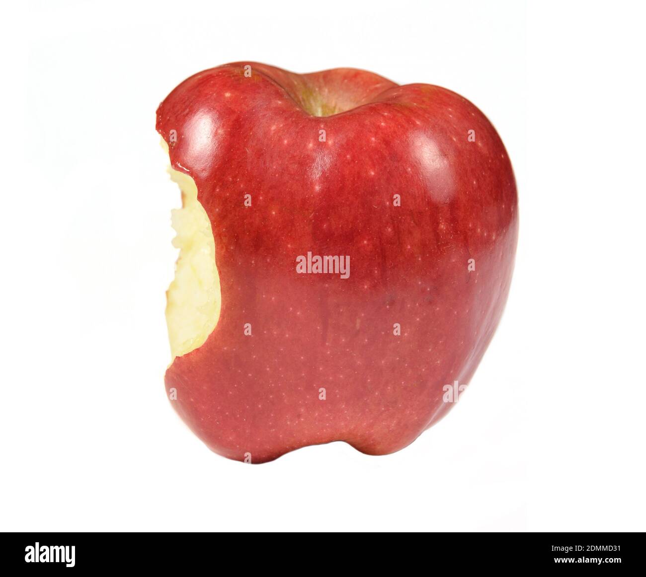 Bitten red apple isolated on a white background Stock Photo - Alamy