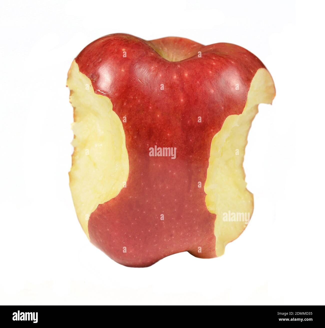 Bitten red apple isolated on a white background Stock Photo - Alamy