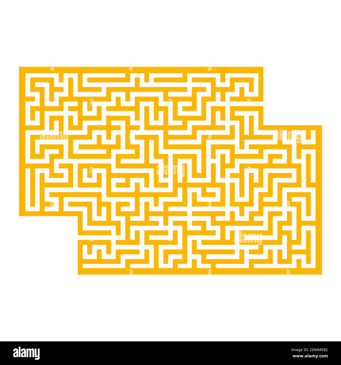 Abstract rectangular maze. Game for kids. Puzzle for children. One entrance, one exit. Labyrinth ...