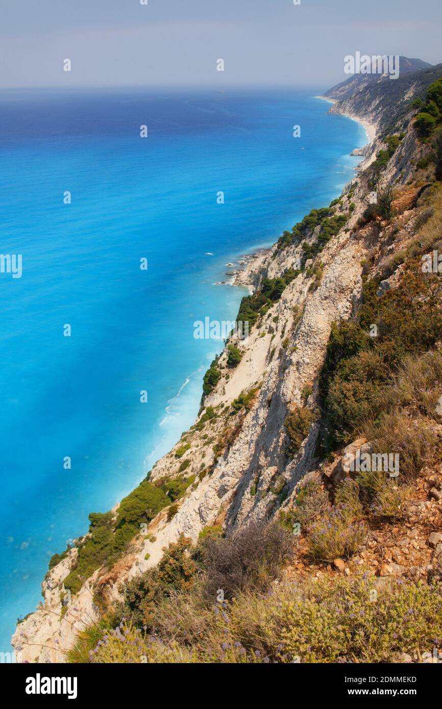The rocky coast of Lefkada, Greece Stock Photo - Alamy