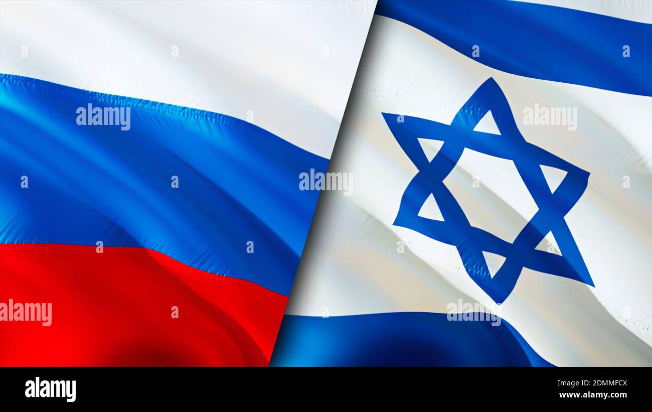 Russia and Israel flags. 3D Waving flag design. Russia Israel flag ...