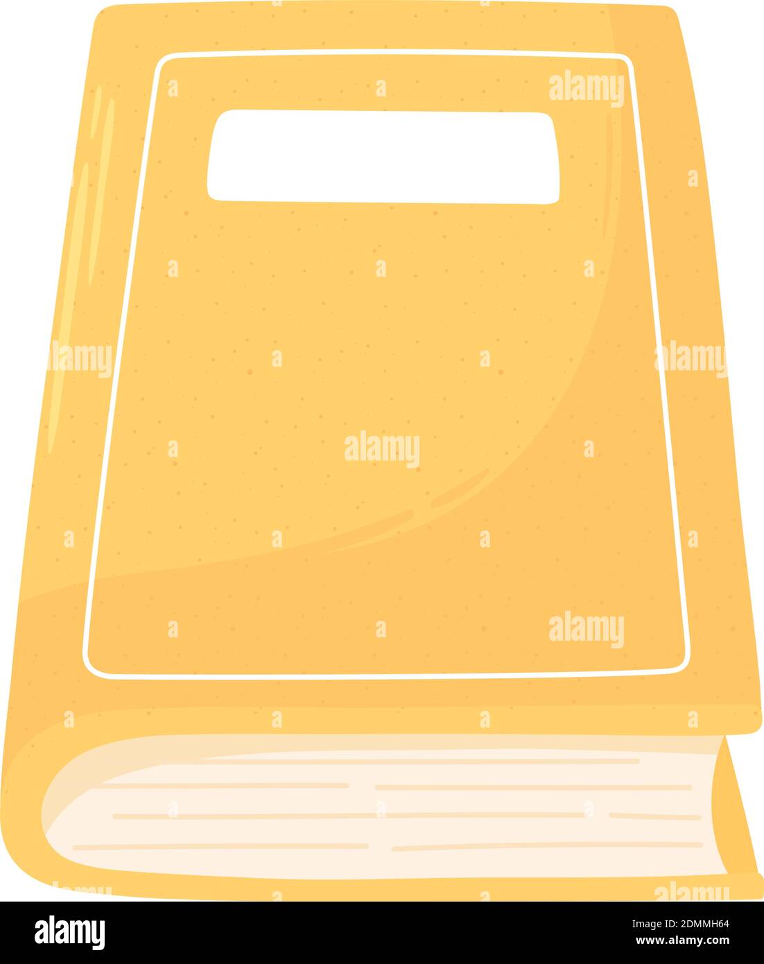 book yellow cover literature icon white background vector illustration ...