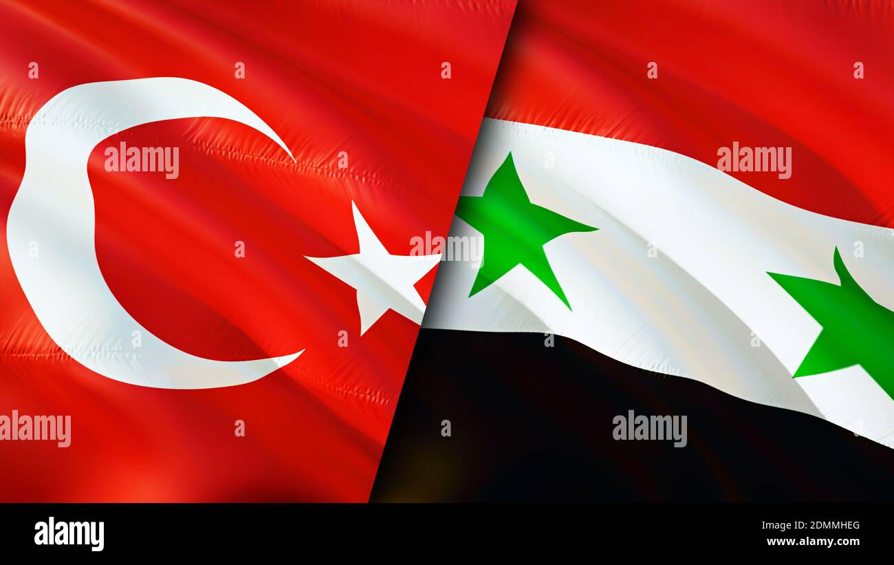 Syria vs turkey flags hi-res stock photography and images - Alamy