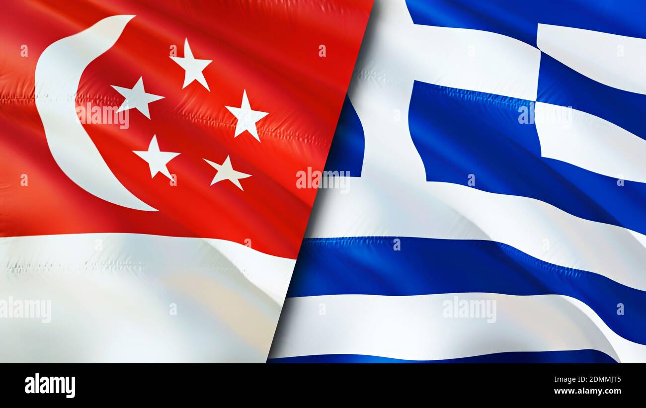 Singapore greece flag hi-res stock photography and images - Alamy