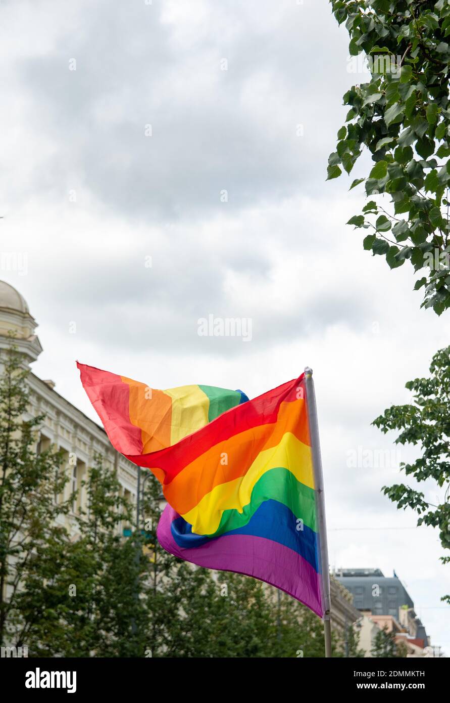 Flying the rainbow flag High Resolution Stock Photography and Images ...